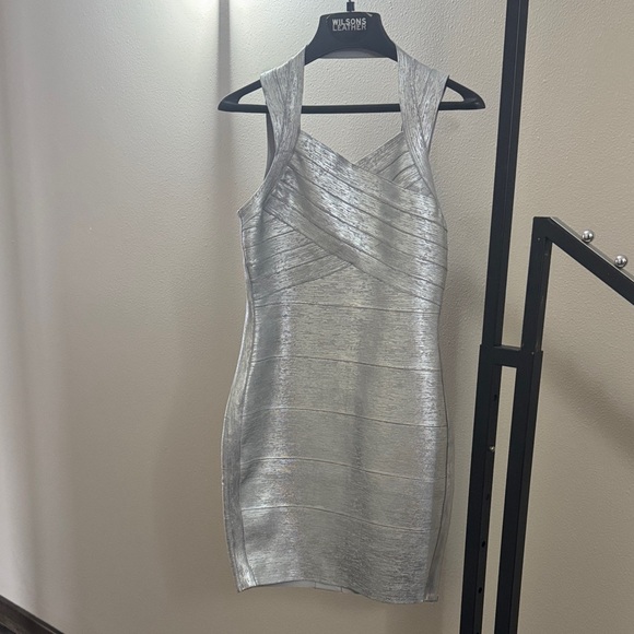 VENUS | Dresses | Venus Metallic Silver Mini Dress | Poshmark